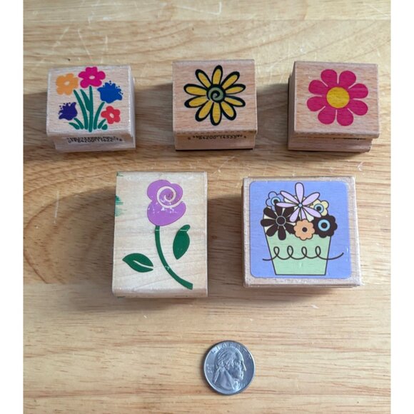 Stamp Craft, Stampede, Hampton Art | Office | Lot Of 5 Rubber Stamps ...
